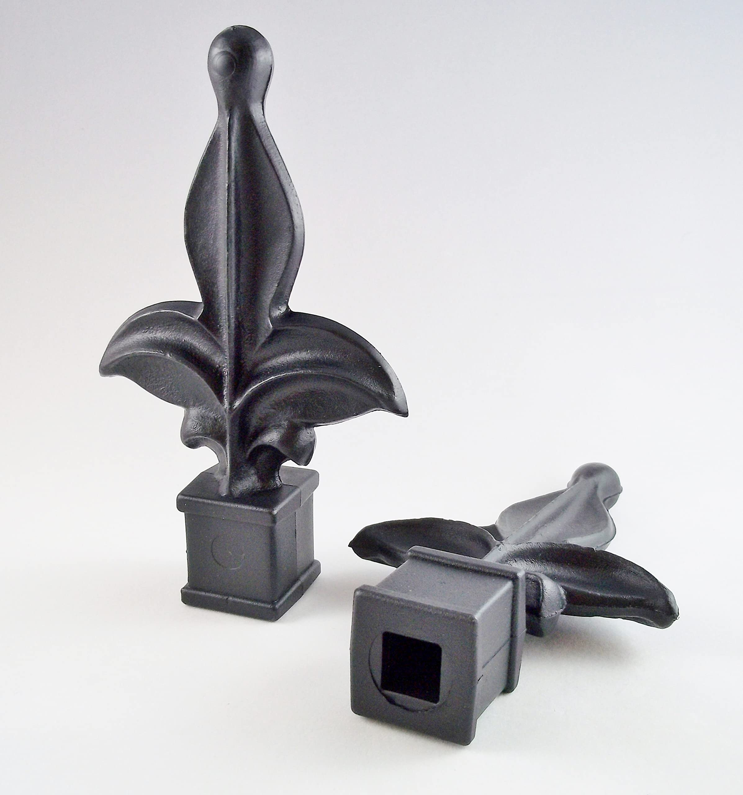 Retrospec Creations 25 Each for 1/2” Plastic Finial Tops for Iron Picket Fence Tops Fleur De Lis – #1-60