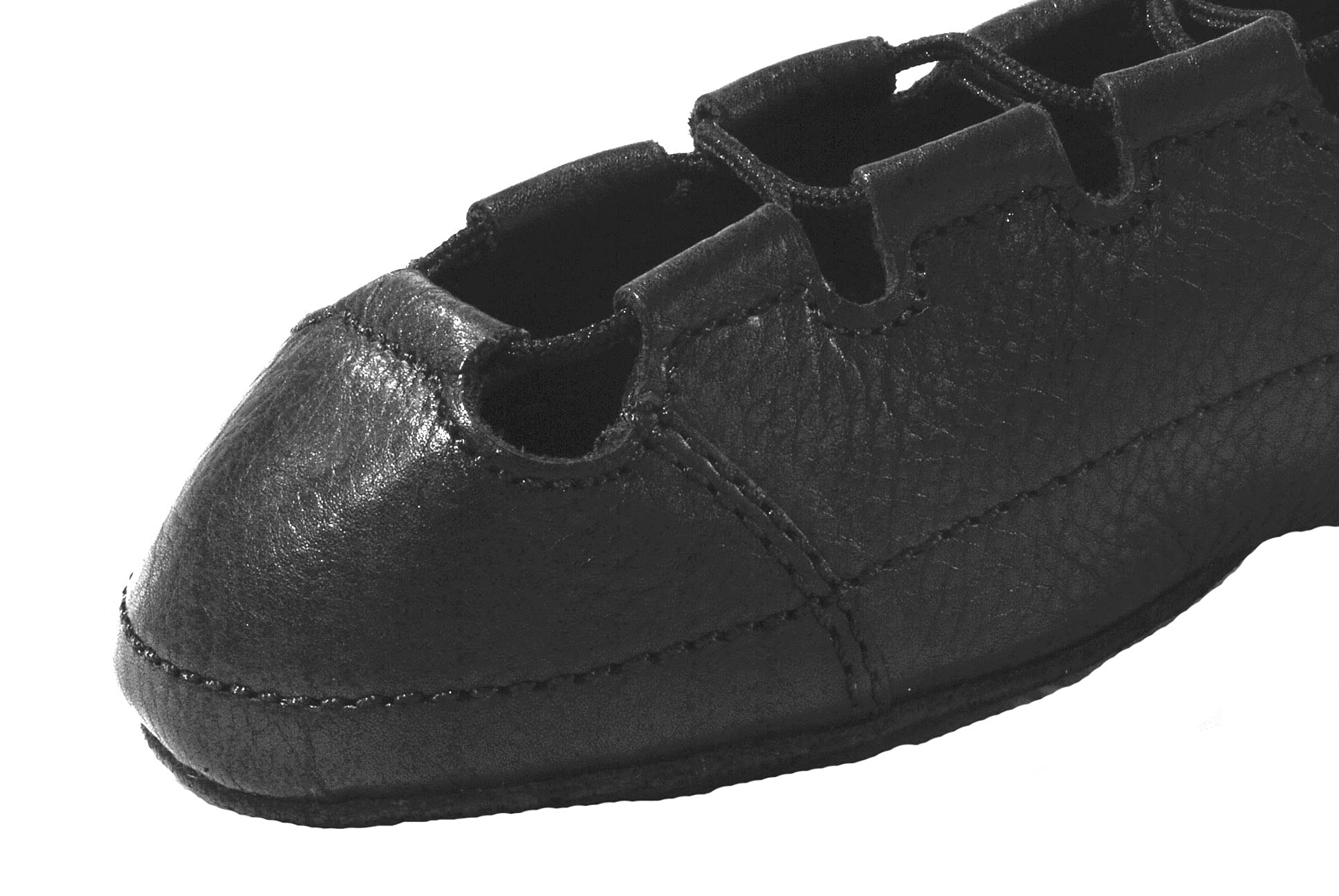 Irish Dance Pumps Soft Shoes, Full Handmade Genuine Leather Upper and Suede Split Sole, Featuring Shock Absorbing Insole,- Free Cotton Shoe Bag โ (Size 13.5) Black