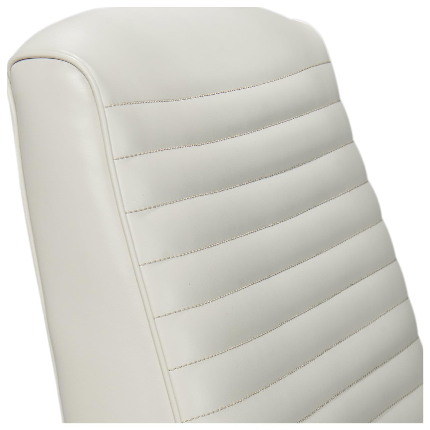 La-Z-Boy Emerson Modern Executive Office Chair with Rich Wood Inlay, Ergonomic High-Back Lumbar Support, Bonded Leather, White