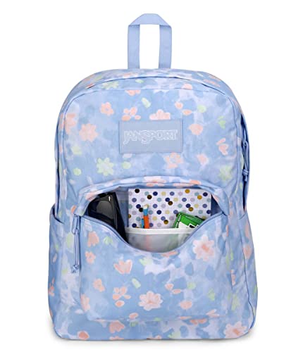 JanSport SuperBreak Backpack - Class, Travel, or Work Bag with Water Bottle Pocket - Dry Brush Daisy