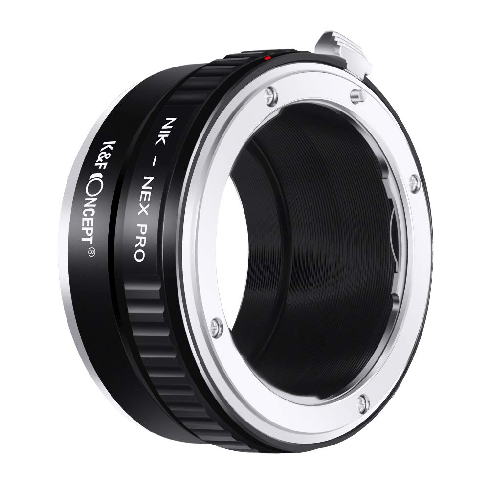 K&F Concept Lens Mount Adapter with Light-reducing Paint for Nikon AI Lens to Sony NEX E-Mount Camera Body