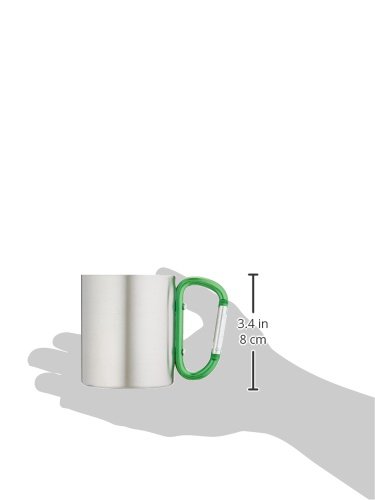 Outdoor RX Stainless Steel Carabiner Mug (Green, 8-Ounce)
