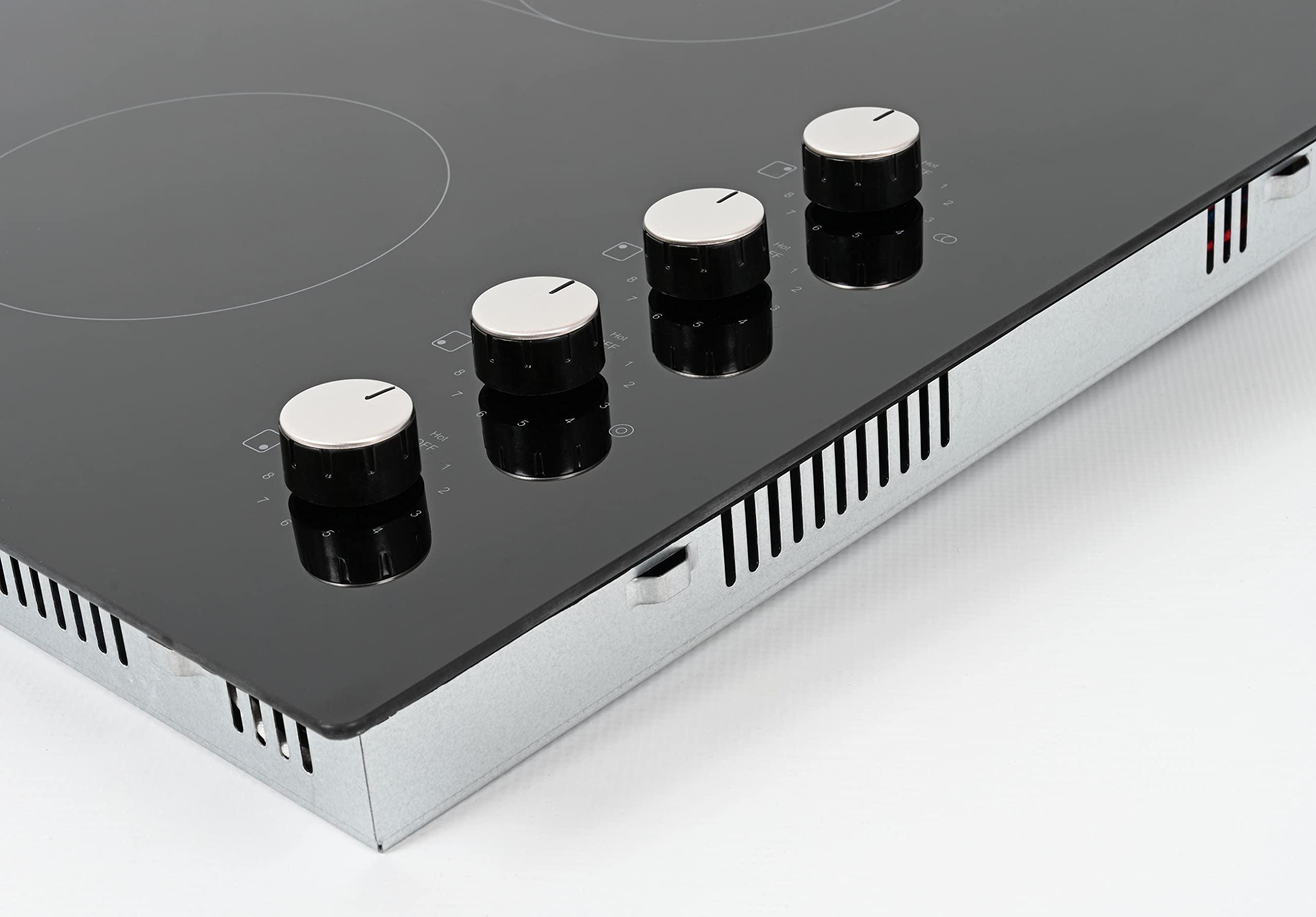 K&H 4 Burner 30 Inch Built-in Electric Stove Top Radiant Ceramic Cooktop Knob Control 240V 7200W CE30-7206K