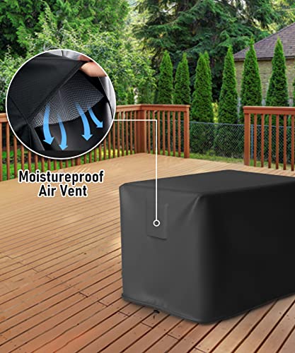 SHINESTAR Generator Cover for 5500-13000 Watt Portable Generators, for Westinghouse, Champion, DuroMax, Generac and More, Heavy Duty Waterproof 600D Polyester, 32 x 24 x 24 Inch, Black