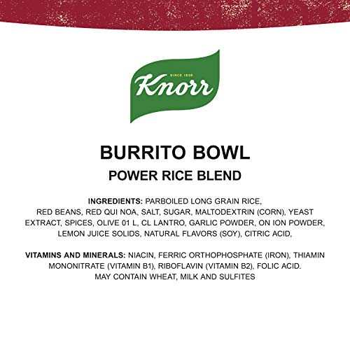 Knorr Selects Power Rice Blend For A Delicious Side or Meal Starter Burrito Bowl 19g of Protein Per Serving 4.9 Ounce (Pack of 8)