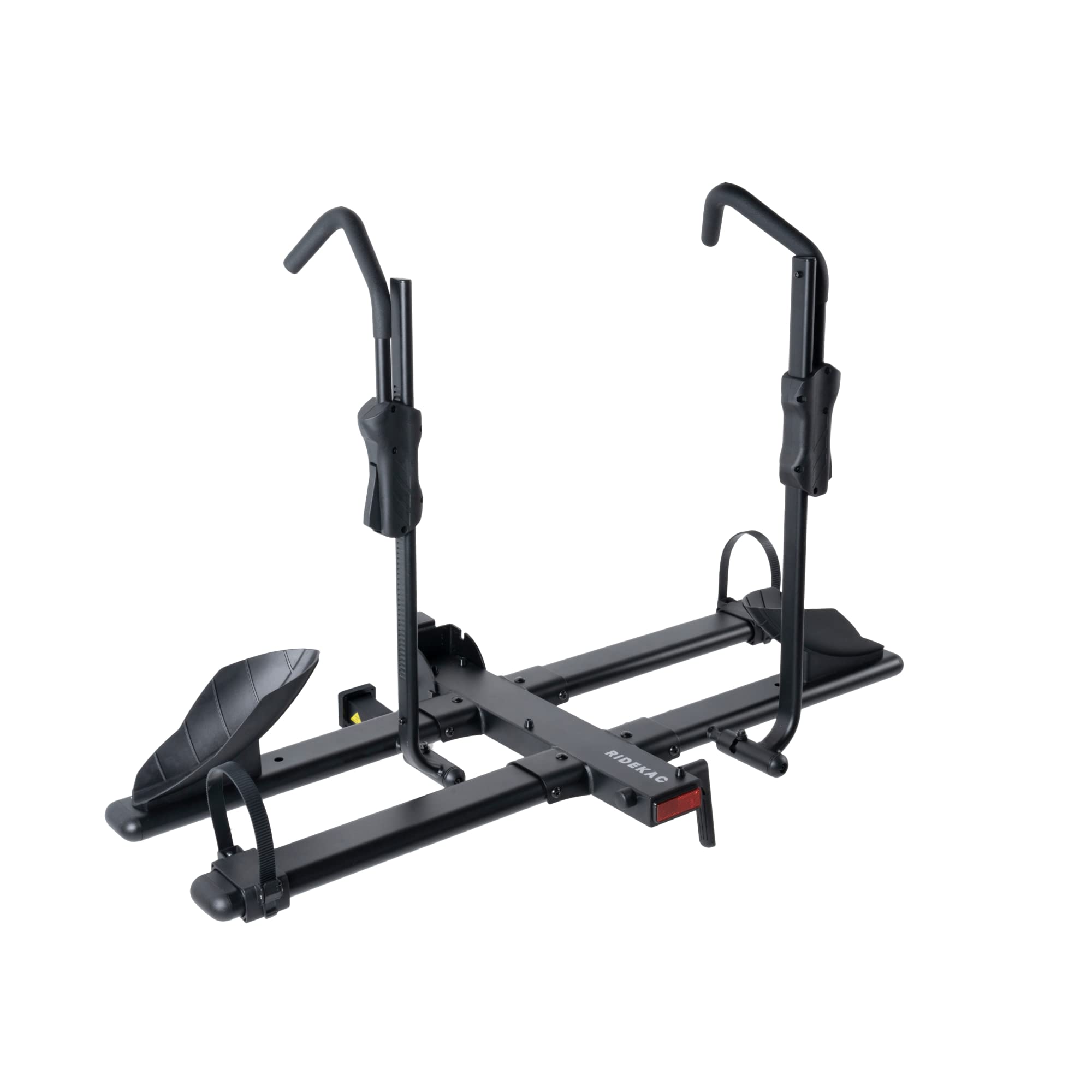 KAC C2 Hitch Mounted 2-Bike Platform Bike Rack, for Standard, Fat Tire, Electric Bikes, 60 Lbs Per Bike Capacity, Smart Tilting, Frame Retention Carrier, 2" Hitch