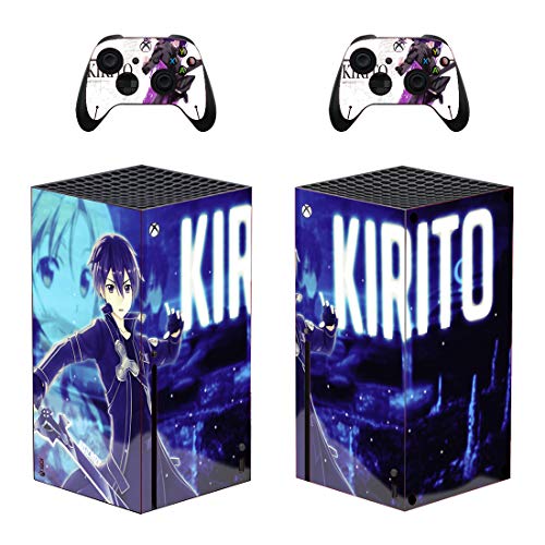 KAJAL MANI X-box-One-Series X Skin Set Sword Art HD Printing Faceplate Protective for Console, Controller Skin Decal
