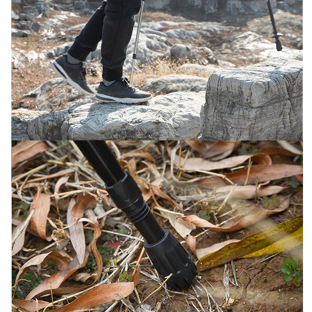 Lind Kitchen Rubber Trekking Pole Tip 8PCS 1.1 x 3.8cm Black Rubber Hiking Walking Sticks Cap Ends Tip Protectors Gummipuffer Ferrules