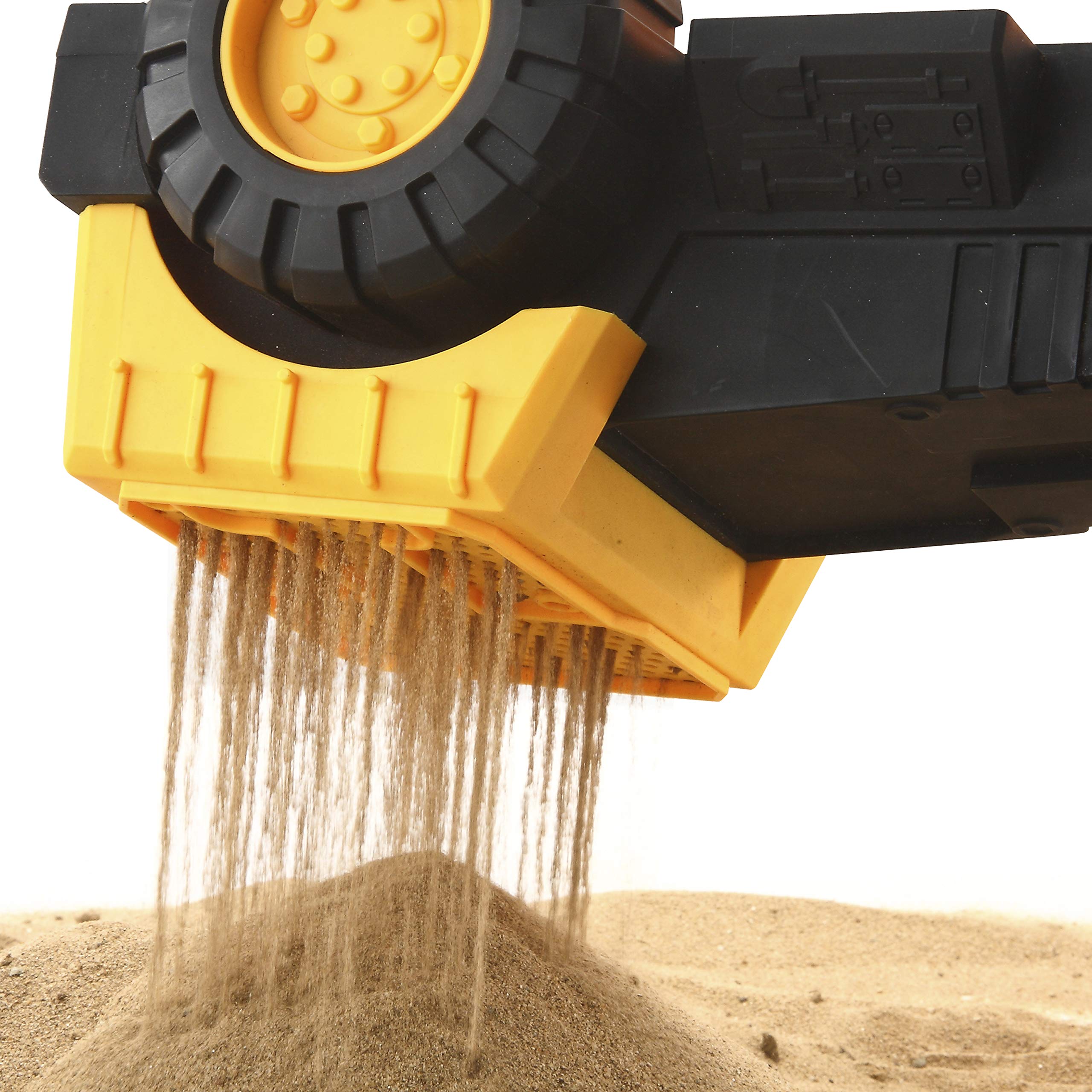 JOYIN 9 PCS Take Apart Assemble Construction Truck Beach Sand Toy Set, for Kids Outdoor Play, Includes Shovels, Rake, Spoon, Castle Mold, and Sand Sifter