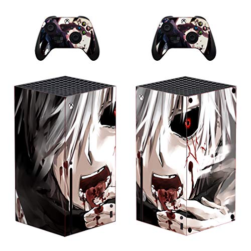 KAJAL MANI X-box-One-Series X Skin Set Tokyo Ghost HD Printing Faceplate Protective for Console, Controller Skin Decal