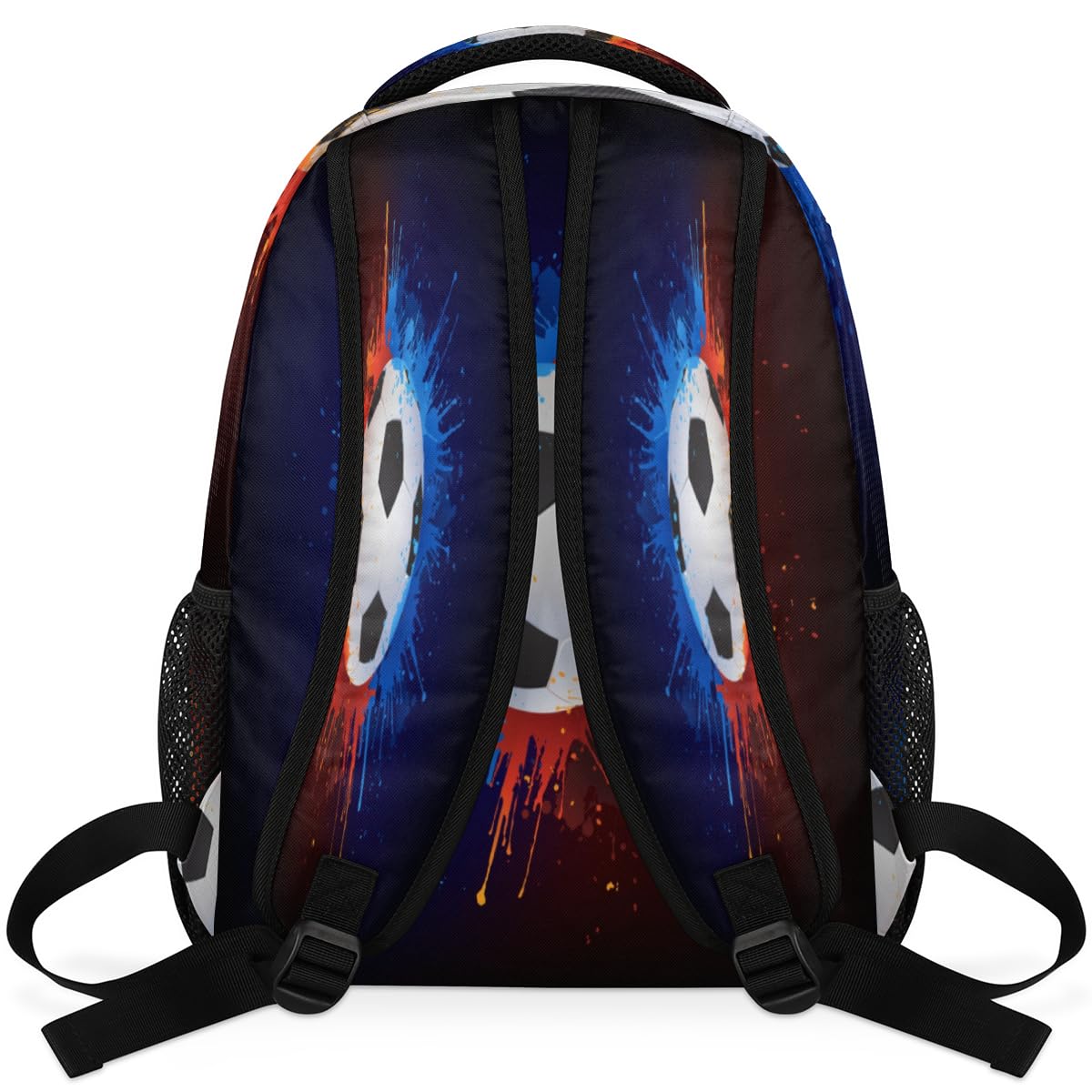 Lakiniss Soccer Ball Backpack Multiple Pockets Personalized Bag Backpack with Laptop Compartment Waterproof Durable Lightweight Packable Travel Backpack 11.4 * 8 * 16 Inches