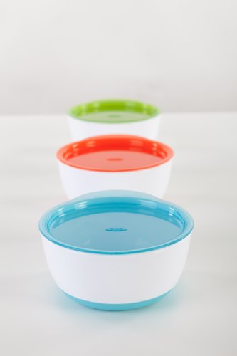 OXO Tot Small & Large Bowl Set with Snap On Lids - Green
