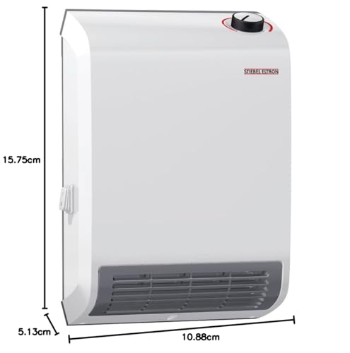 Stiebel Eltron 236304 CK Trend Wall-Mounted Electric Fan Heater, 1500W, 120V White