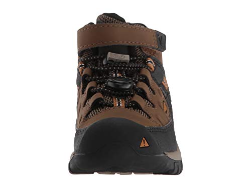 KEEN unisex child Targhee Mid Height Waterproof Hiking Boot, Dark Earth/Golden Brown, 11 Little Kid US