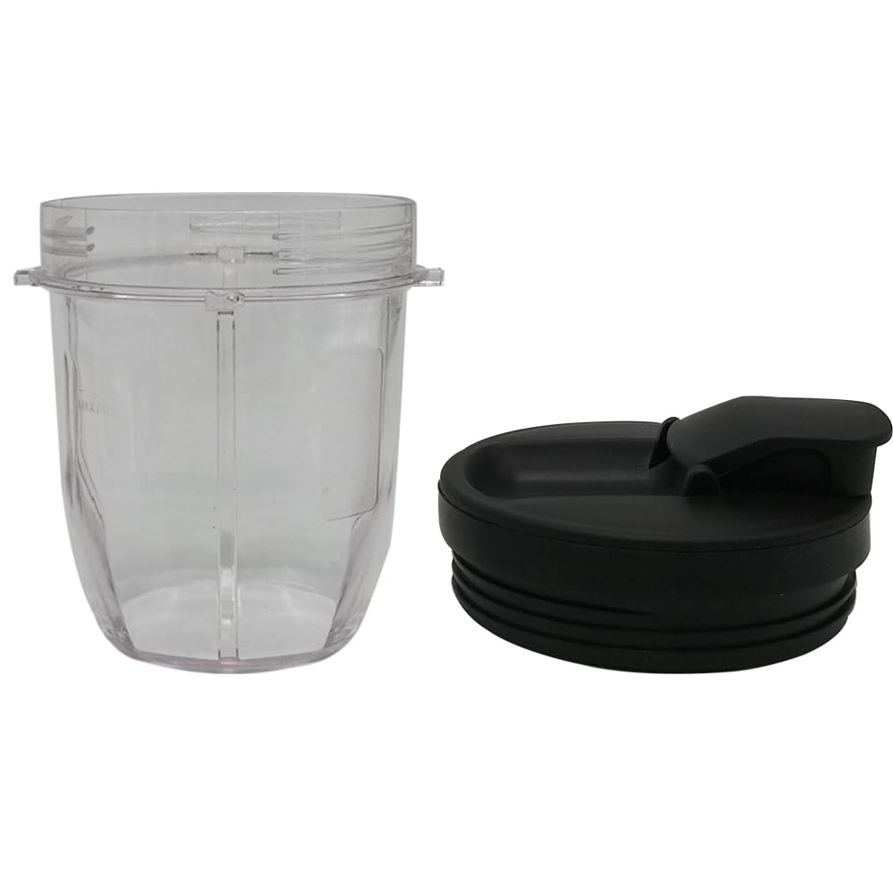 joystar 1 Packs Replacement 12OZ Cups With Spout Lids,(12oz) Cup Mug, FIT Nutri Ninja Pro and Nutri Ninja Auto IQ Series BlendersCO351B, SS100, SS101, SS101C, SS101TGT, SS300, SS300C, SS351 (1, 12)