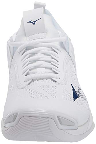 Mizuno 430260.0051.16.1150 Wave Momentum Women's Volleyball Shoe White-Navy (0051) 11 1/2 (1150)