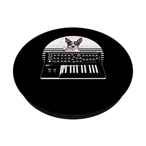 Jack Russell Terrier Dog Modular Synthesizer Keyboard PopSockets Swappable PopGrip
