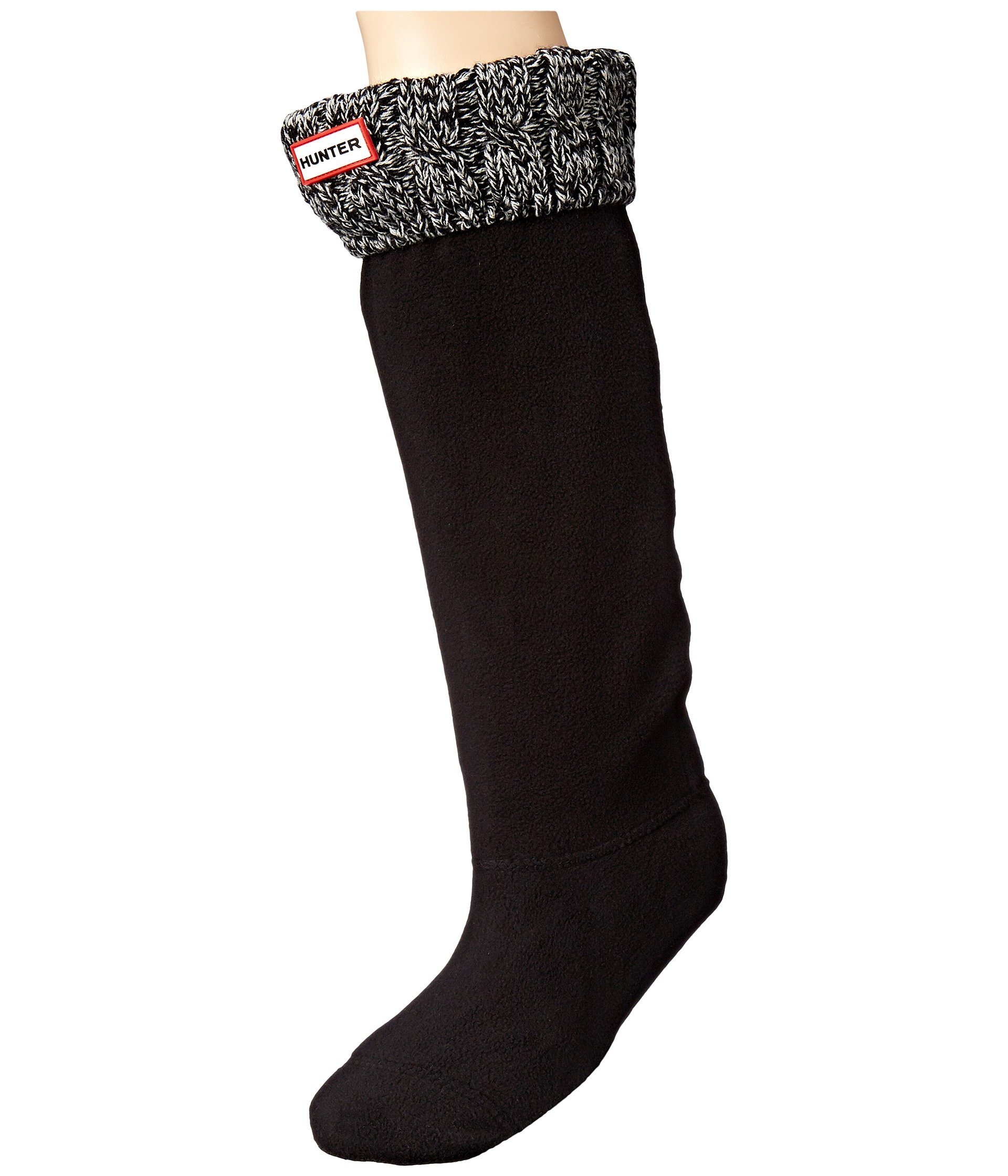 Hunter 6 Stitch Cable Boot Sock Greige XL (Women's Shoe 11)