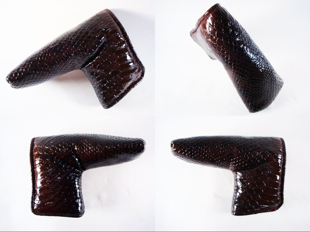 House Of Putters Dark Brown Python PU Snakeskin Limited Edition Putter Head Cover for Scotty Cameron Ping Odyssey Taylormade Golf