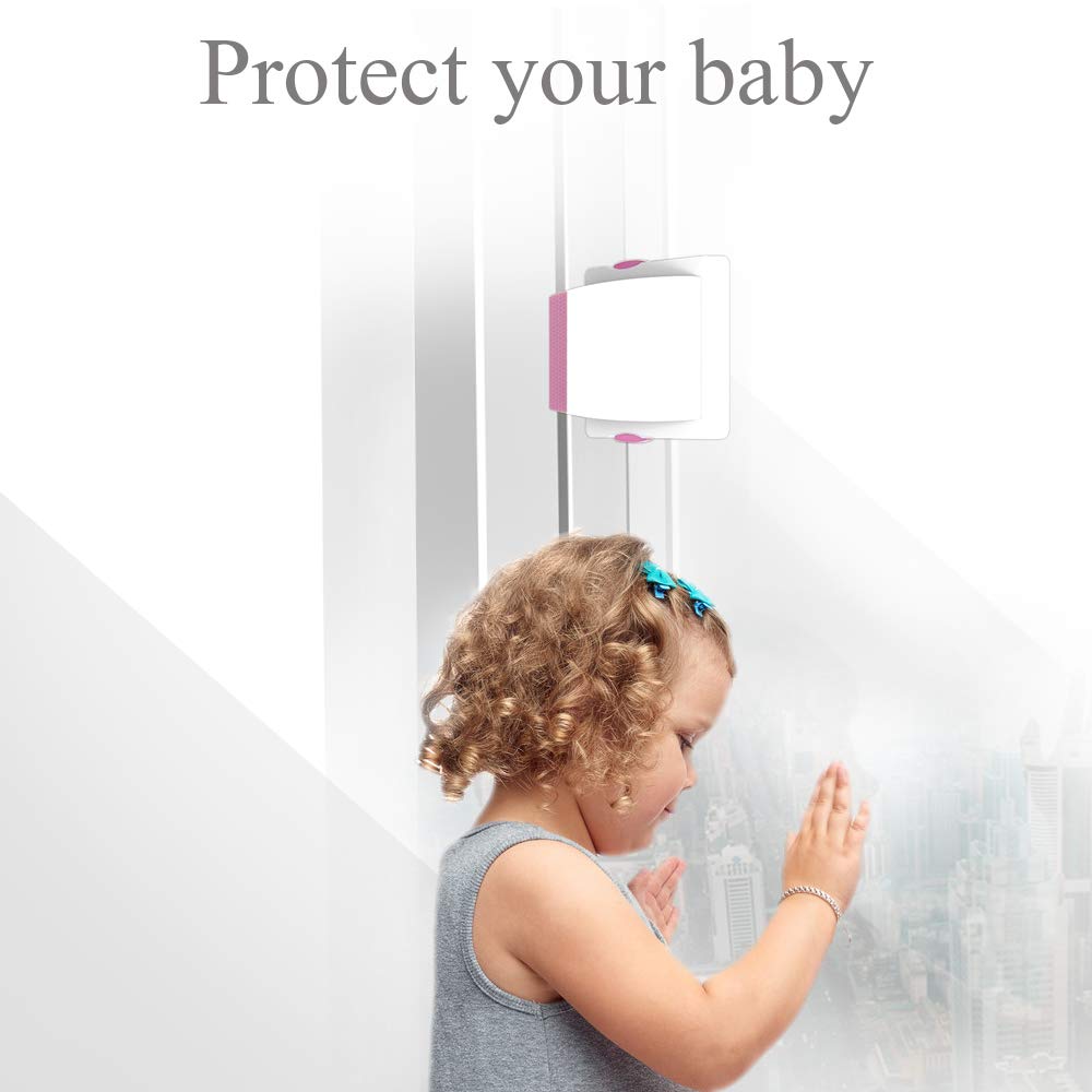 Kelamayi Sliding Door Lock for Child Safety 4 Pack Childproof Safety Lock Upgraded for Cabinet Closet Cupboard Bathroom Kitchen Doors Windows,3M Adhesive No Drilling