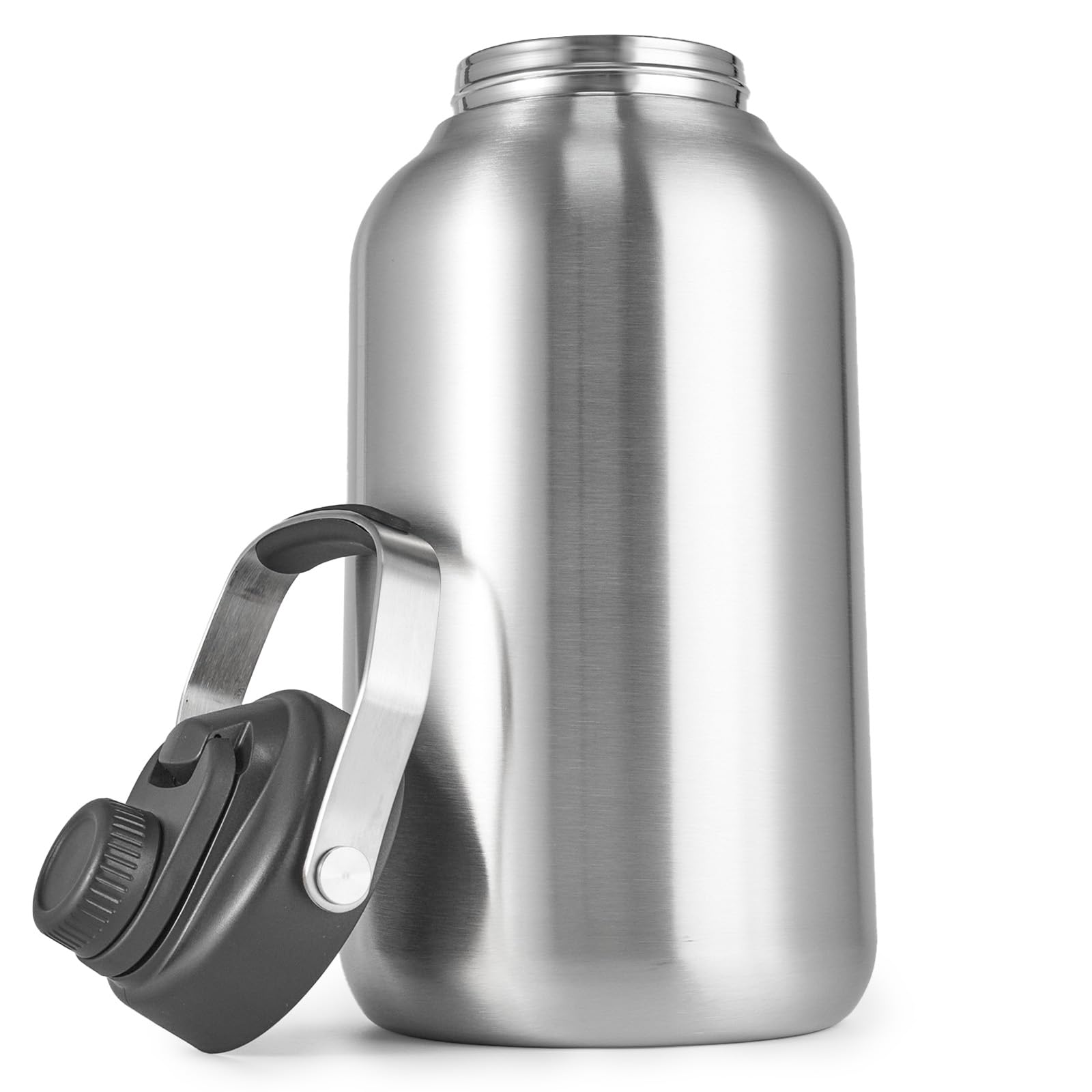 Kerilyn 128oz Insulated Water Bottle With Wide Mouth, One Gallon Stainless Steel Double Vacuum Water Bottle For Hot & Cold Drinks, Large Water Bottle With Handle, Big Water Jug For Sports, Travel