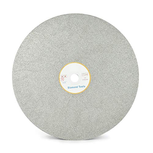 SCOTTCHEN Diamond Flat Lap Wheel 8" x 1/2" Grinding Sanding Disc Lapping Polishing Disc-120 Grit