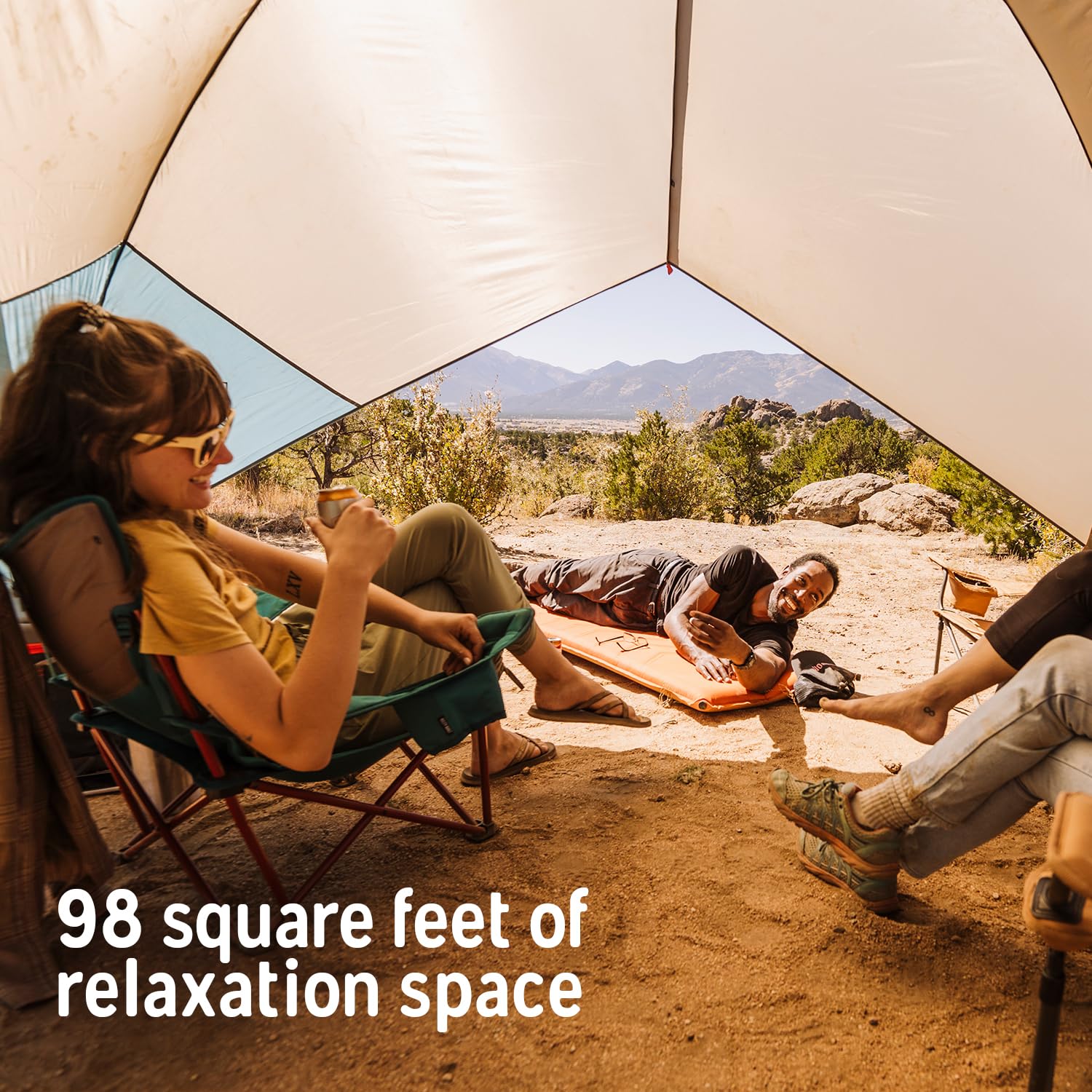 Kelty Sunshade β Pop Up Portable Shade UV Shelter for Beach Trips, Soccer Games, Backyard, Camping, Adjustable Side Wall, Wind Protection, Huge Interior Space, 2024 Model (Malachite)