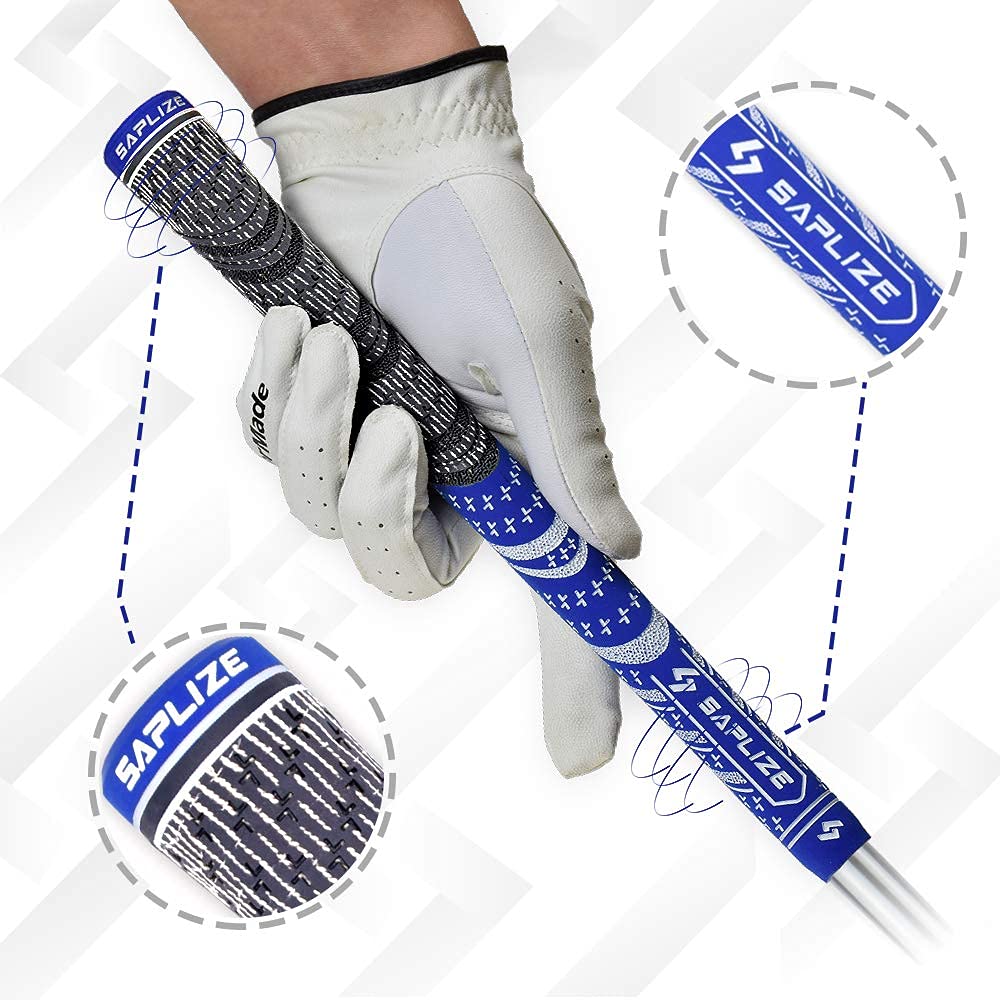 Hybrid Golf Grips Kit Midsize (with Tape, Solvent, Vise clamp) All Weather Multi Compound Golf Club Grips