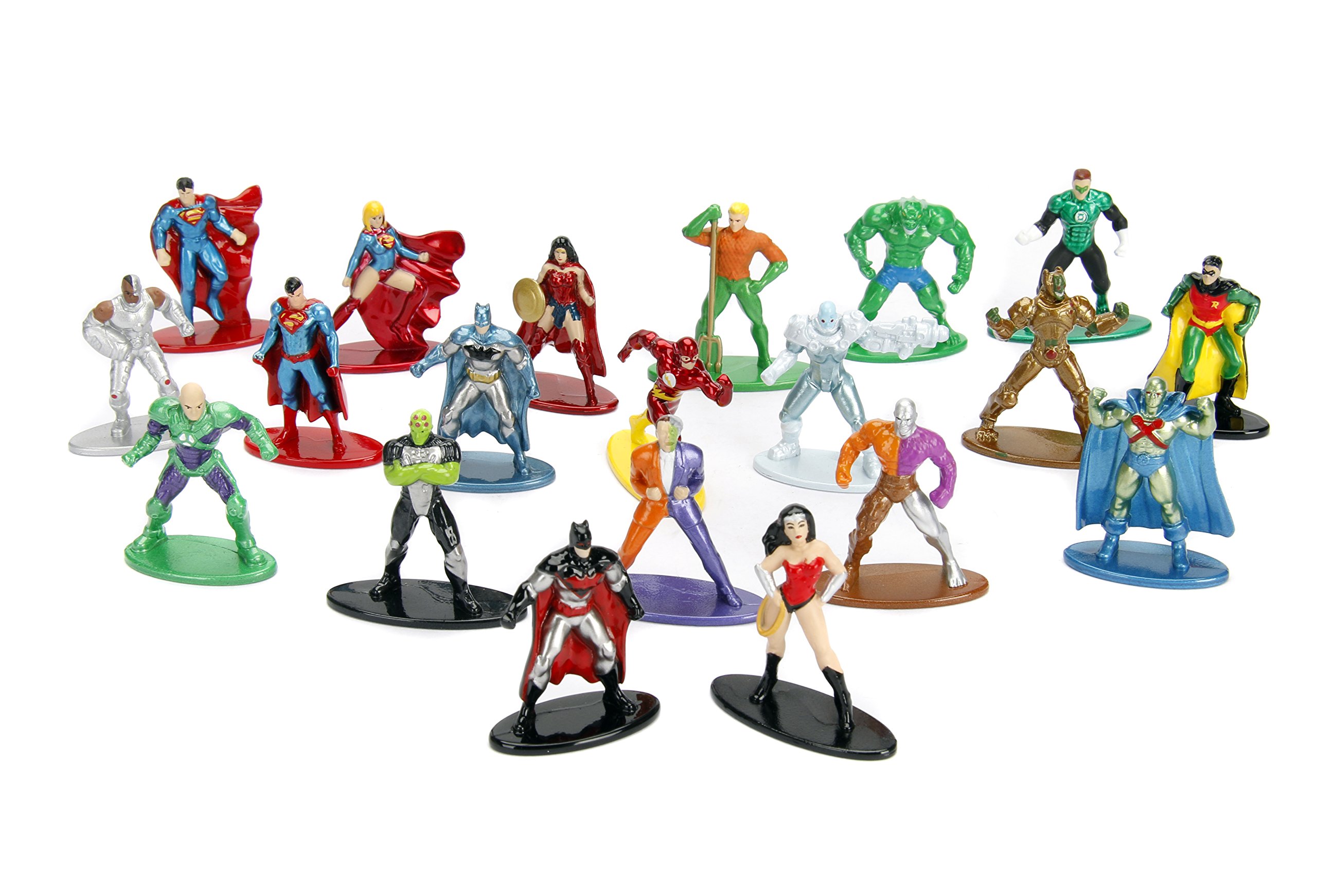 Jada Toys DC Comics 1.65" Die-cast Metal Collectible Figures 20-Pack Wave 1, Toys for Kids and Adults, Multi-Color (84409)