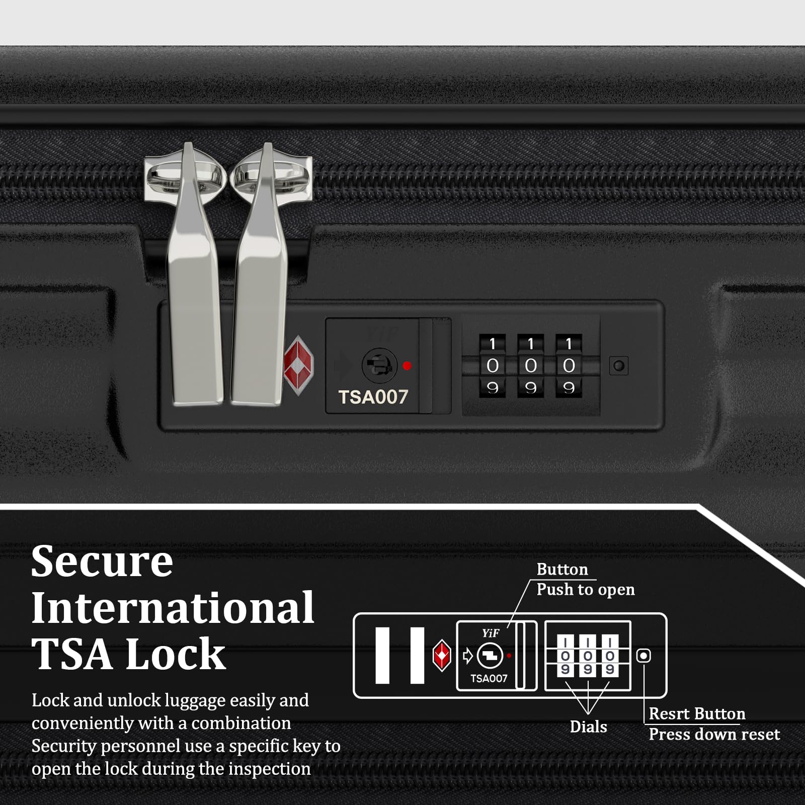 Joyway Luggage Suitcase with Spinner Wheels, Hardside Checked Luggage with TSA Lock, 24 Inch Medium Travel Suitcase (GREY,4PCS)