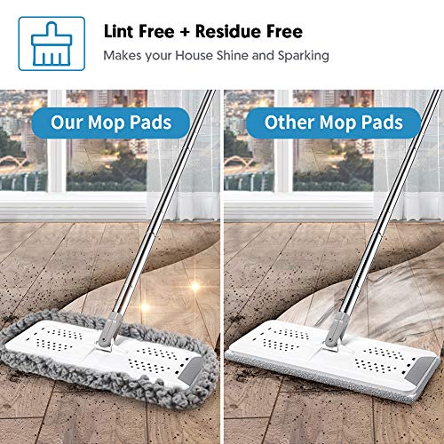 Reusable Mop Pads Refills Compatible with Swiffer Power Mop - MEXERRIS Microfiber Mop Pads Wet Dry Mop Pads Dust Mop Heads Refills Washable Pads for Swiffer PowerMop13"-15" Spray Mop -3 Pack