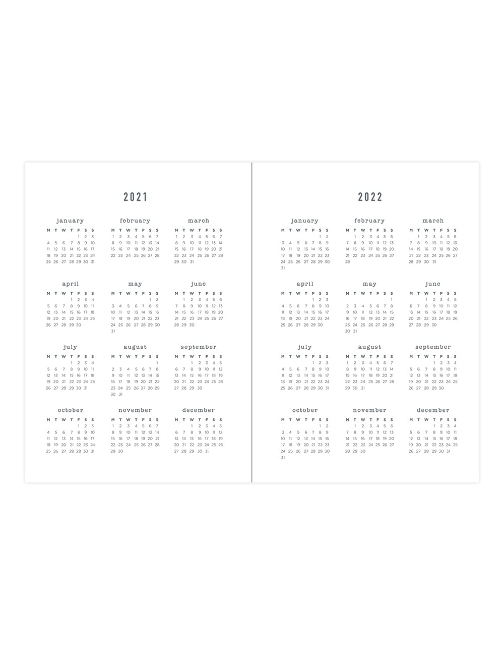 Letts of London Serenity A6 Week to View 2022 Diary - Blossom, (22-082141)
