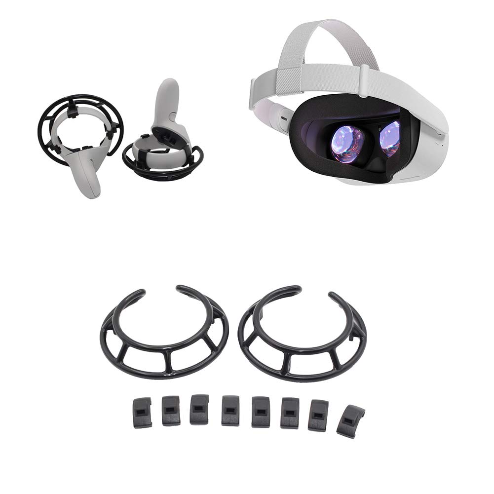 Kathleen0 1pair Protective Cover VR Cage Controller Frame Grip Accessories Prevents Blocking Signals Anti Shock for Oculus Quest 2