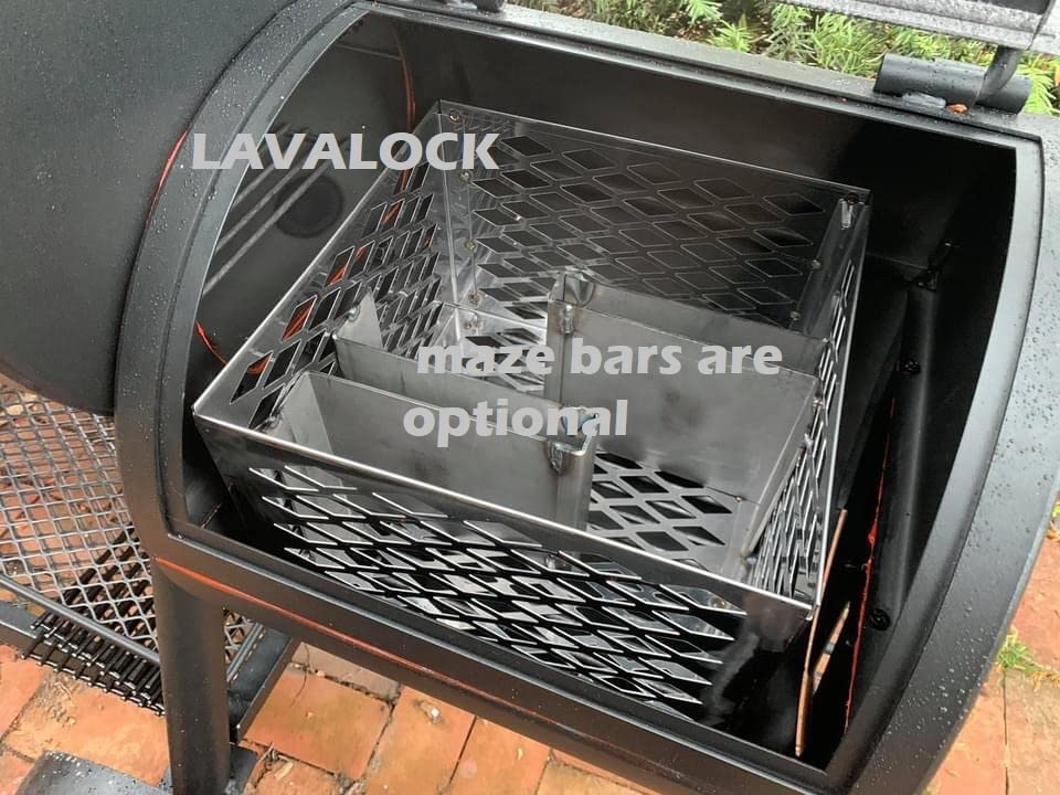 Total Control Offset Smoker Mod Kit for Oklahoma Joe's, and Most Other Offset Smokers Includes Gaskets, Lid Latches and Charcoal Basket (for Oklahoma Joe's Highland)