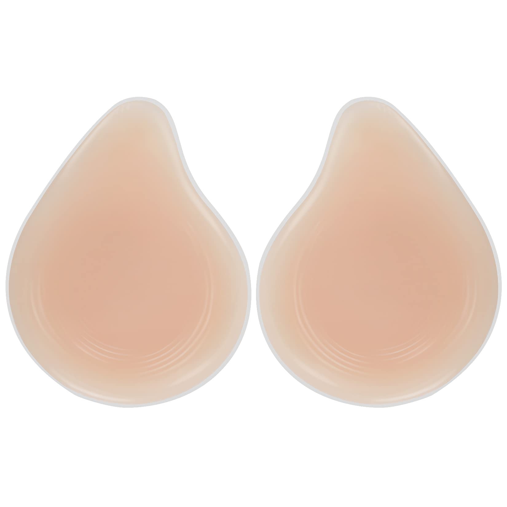 IVITA One Pair C Cup Asymmetrical Shape Silicone Breast Form Side Fake Boobs for Mastectomy Prosthesis Crossdressers Transgender Cosplay Bra Pads Inserts