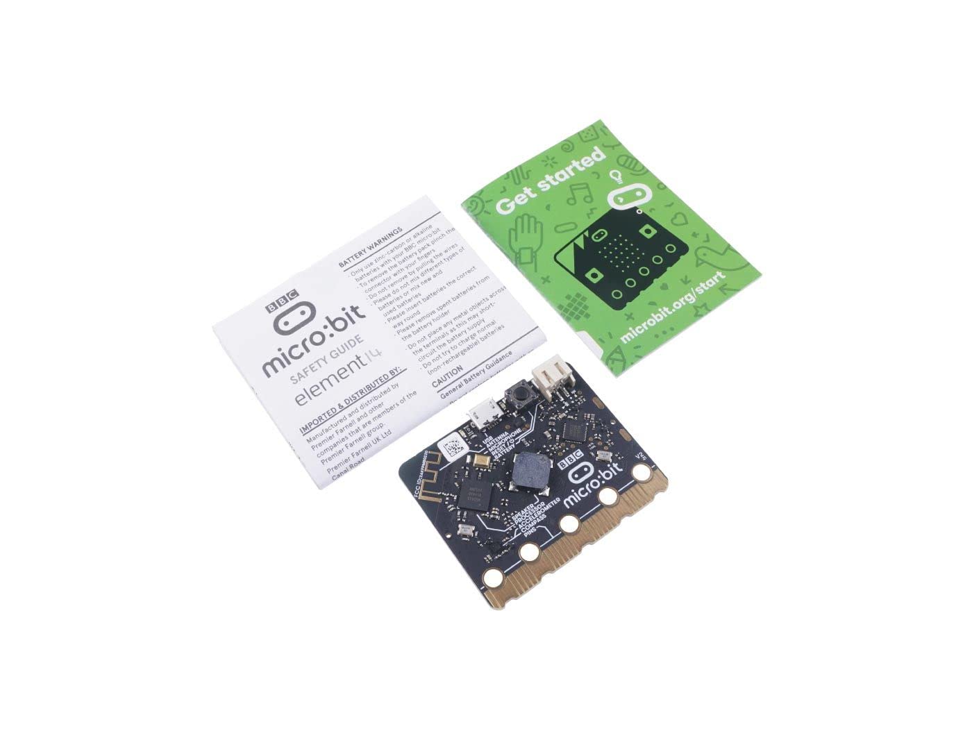 Seeed Studio BBC Micro:Bit V2.2 Development Board - Card Size MCU with Onboard Speaker, Accelerometer, MEMS Microphone, 2.4GHz Radio/BLE 5.0 for DIY Digital Games, Interactive Projects, and Robotics.