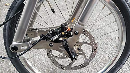 Juin Tech GT-P Cable Actuated Hydraulic Bicycle Bike Disc Brake Caliper Set Extra Powerful Hybrid Brake for Road/Mountain/Cyclocross/Gravel/E-Bike/Folding Bike etc. use(Black)
