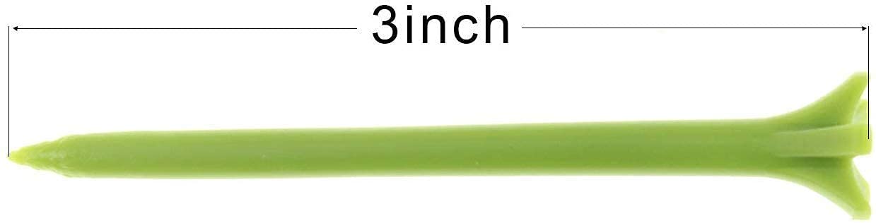 KOFULL Golf Tees Plastic, 2 3/4 Inch Unbreakable Golf Tees Colorful Plastic Golf tees with Claw(100 Count)