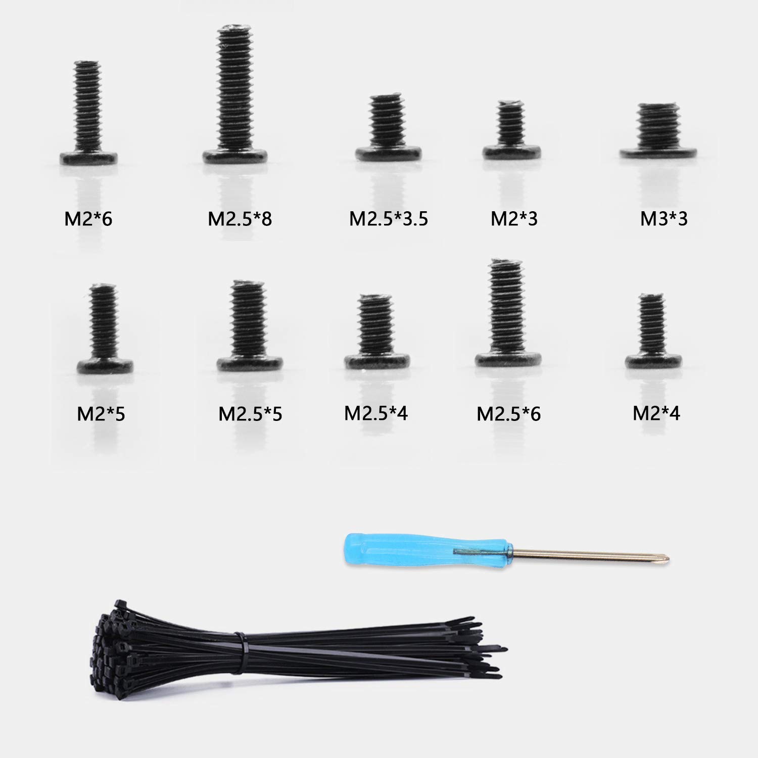 Kemozl 500pcs M2 M2.5 M3 Laptop Screws PC for for Dell Lenovo Toshiba Gateway Samsung HP IBM Sony Acer Asus SSD Hard Disk SATA