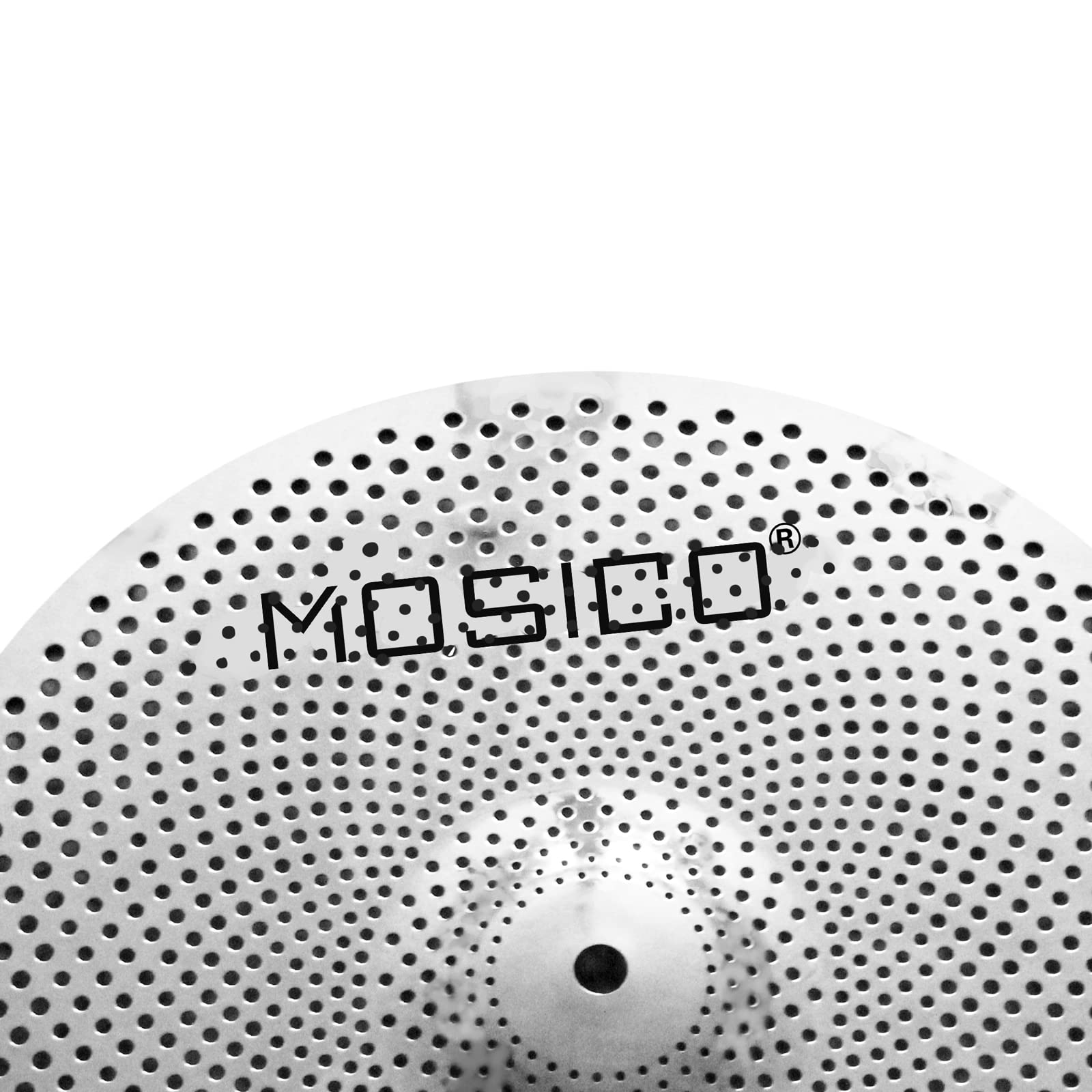 Mosico Low Volume Cymbal Pack Mute Cymbal set 14'hi-hat+16"crash+18'crash+20"ride 5Pcs Practice Cymbals for Drums (Bright Silver)