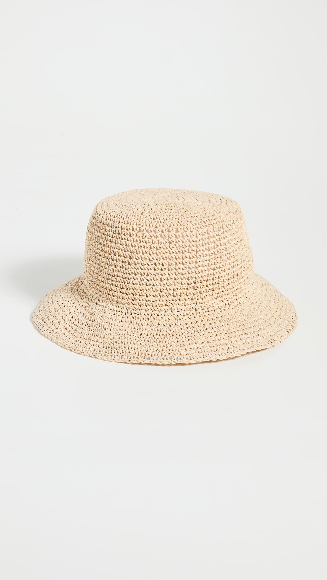 Madewell Women's Straw Bucket Hat, Natural Multi, S-M