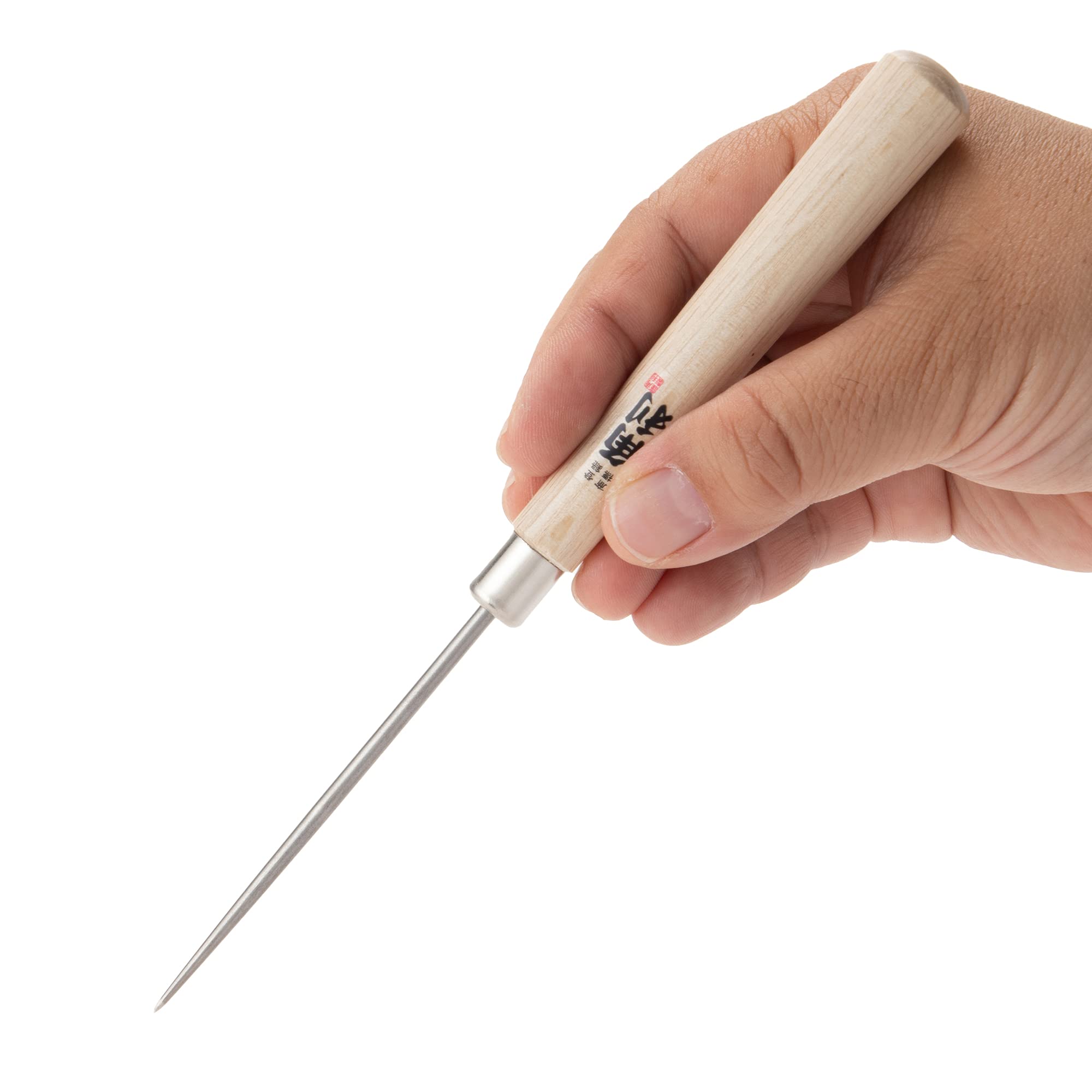 KAKURI Awl Tool for Sewing, Scratch Wood, Leather, Punch, Book Binding, Sharp Japanese Stainless Steel Scratch Awl 7" Long Multitool, Maple Wood Handle, Made in Japan