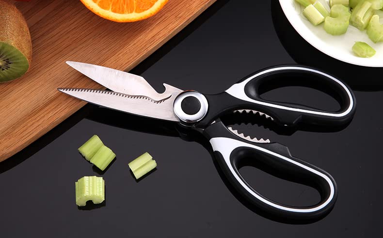 Kitchen Scissors,Kitchen Shears,Poultry Shears,Heavy Duty Cooking Scissors, Multi-Purpose Kitchen Shears with Cover for Poultry, Meat, Herb Cutting, Stainless Steel