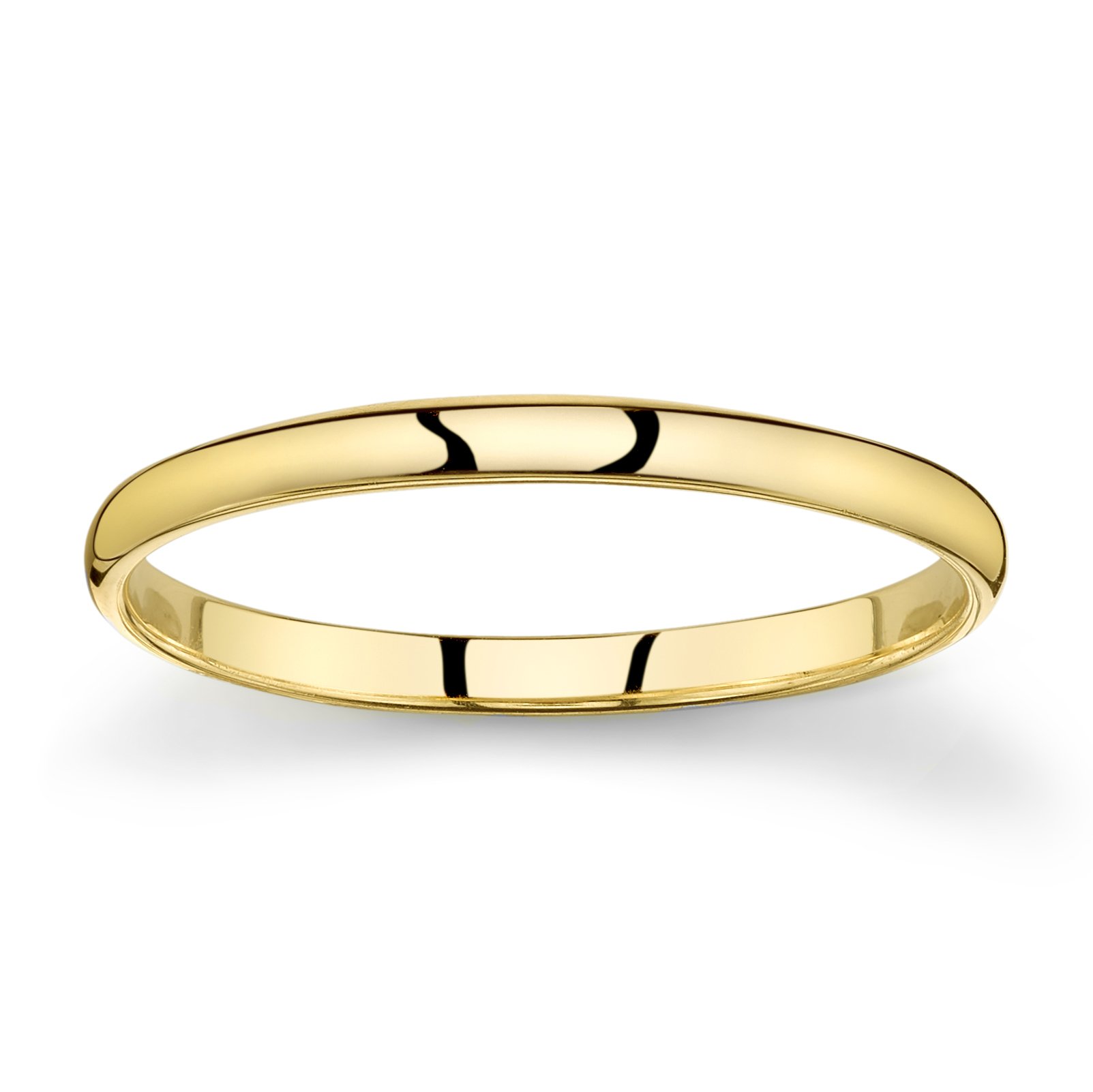 hwojjha Yellow or White or Rose Gold Light Comfort Fit 2mm Plain Wedding Band (gold, 6)