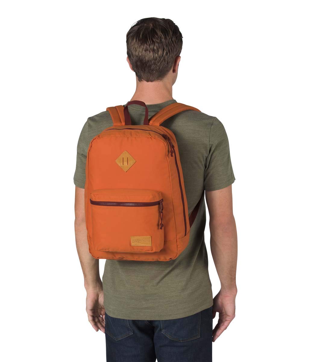 JanSport Super Lite Backpack, Umber with Rust Red