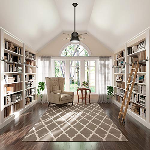 Hunter Fan Company 59387 Hunter 36" Loki LED Light Ceiling Fan, Noble Bronze Finish