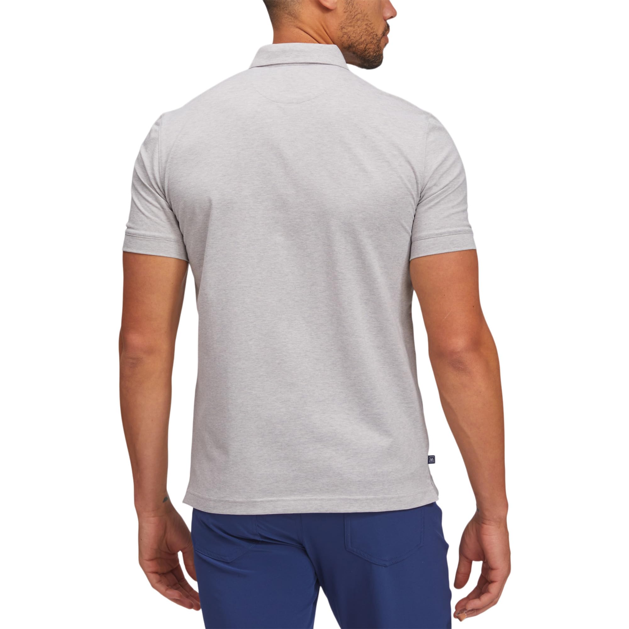 Mizzen+Main Men's Short-Sleeve Polo - Lightweight, Moisture-Wicking Golf Shirt - Trim Fit