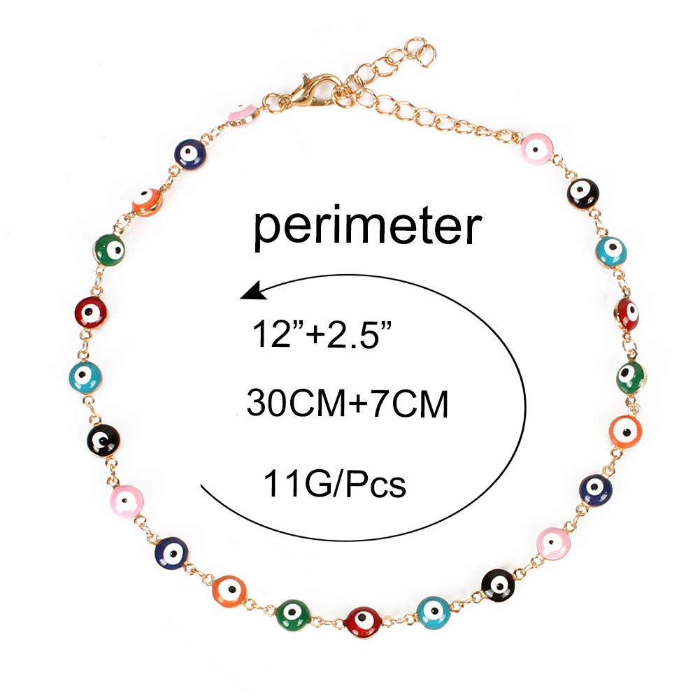 Kercisbeauty Evil Eyes Choker for Women Gold Necklace for Party Gift Her Jewelry