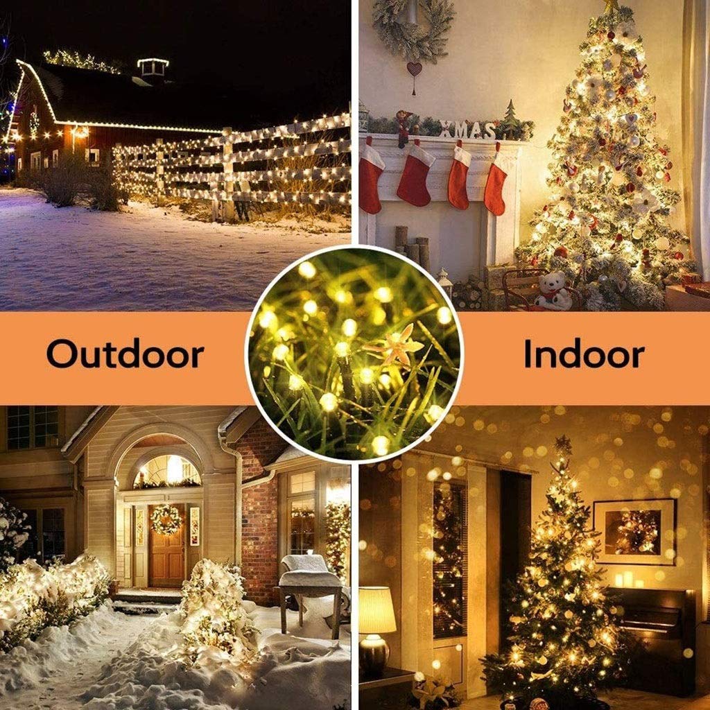 LIUPENGWEI Solar String Lights,8 Modes Solar Power Fairy String Lights Outdoor Decorative Light Waterproof IP65 with Light for Garden Home Wedding Party Christmas Halloween Garden Lights Garden Ghost