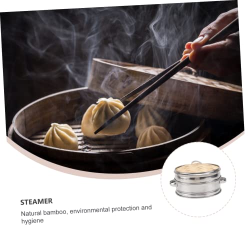 TIDTALEO 1 Set Steamer Wooden Cooking Utensils Chicken Breadt Asian Cookware Sticky Chinese Steamer Basket Soup Dumpling Steamer Basket Steamer with Lid Steamer for Dumpling Food Steamer